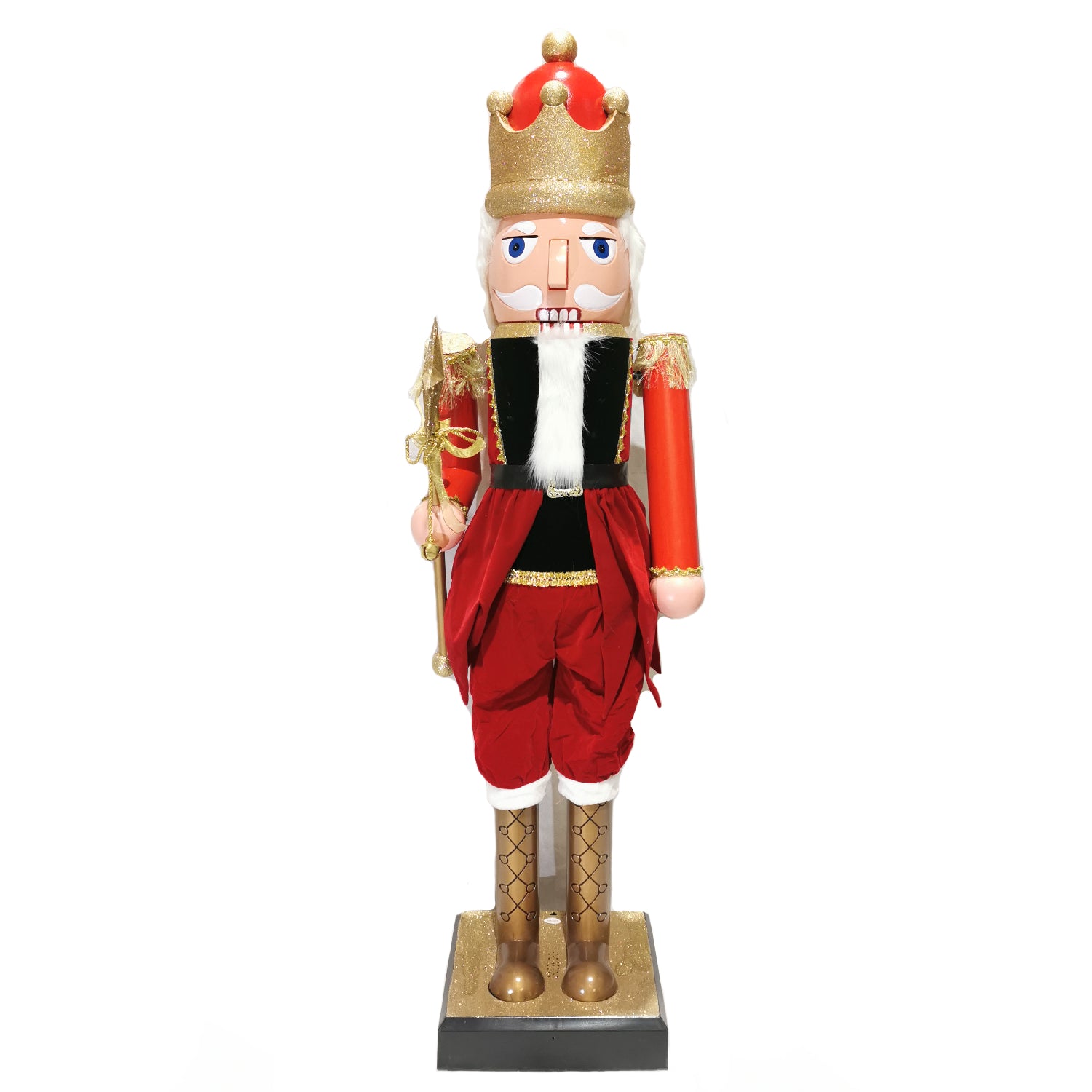 110, 160cm Musical Animated Moving Nutcracker Sings Jingle Bells Chris